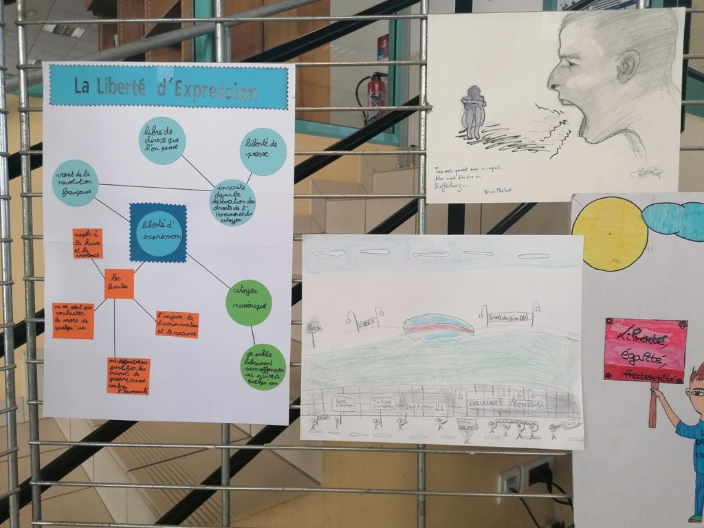 Travail De Collégiens Sur La Liberté Dexpression Ensemble Scolaire