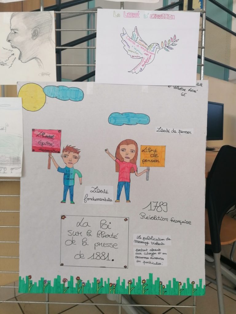 Travail De Collégiens Sur La Liberté Dexpression Ensemble Scolaire